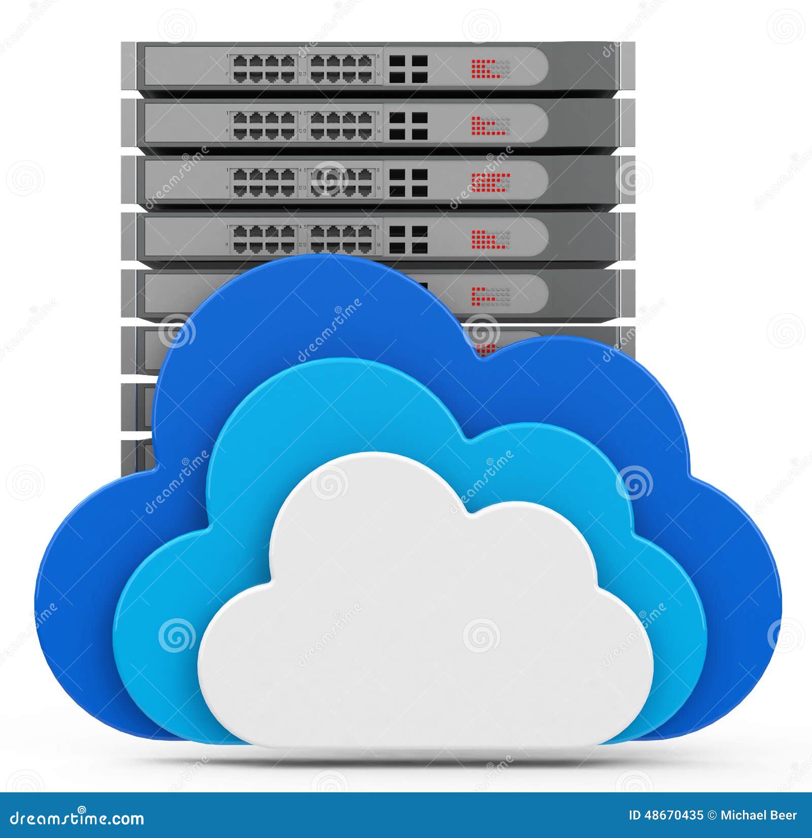The cloud server stock illustration. Illustration of hardware - 48670435