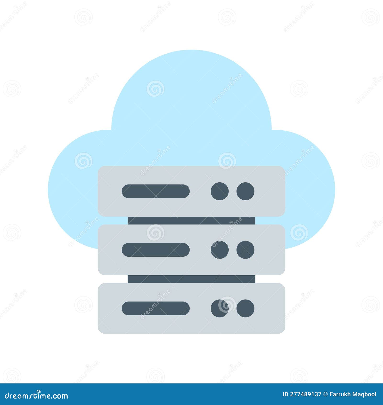 Cloud and Server Data Icon Vector Image. Stock Vector - Illustration of ...