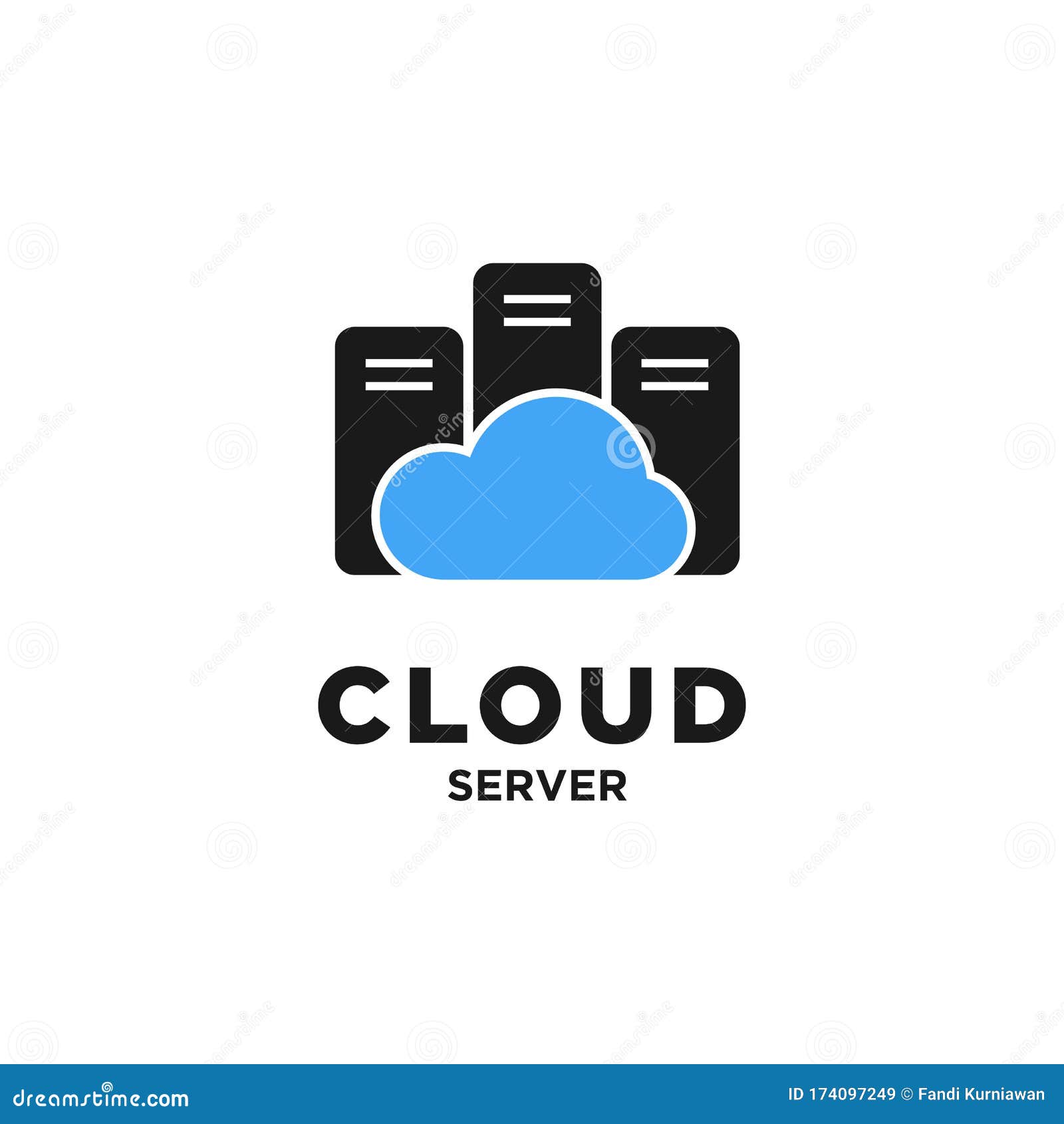 Server Logo Design Template. Big Data Logo Concept. Data Center Symbol ...