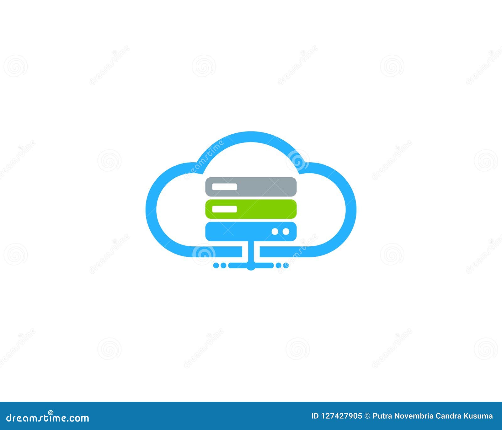 Cloud Server Logo Icon Design Stock Vector - Illustration of creative, identity: 127427905