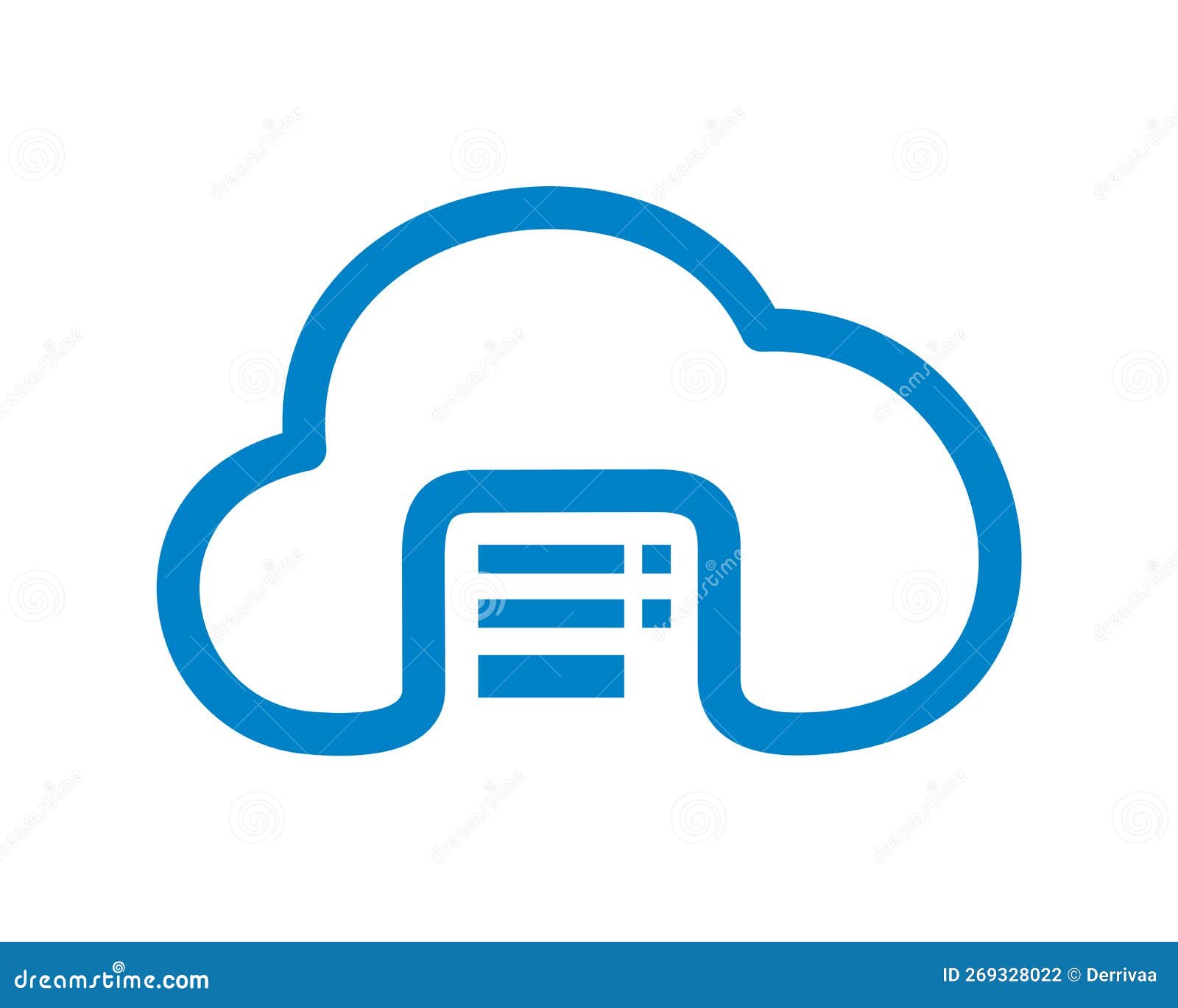 Cloud Server or Cloud Storage Illustration Stock Vector - Illustration ...