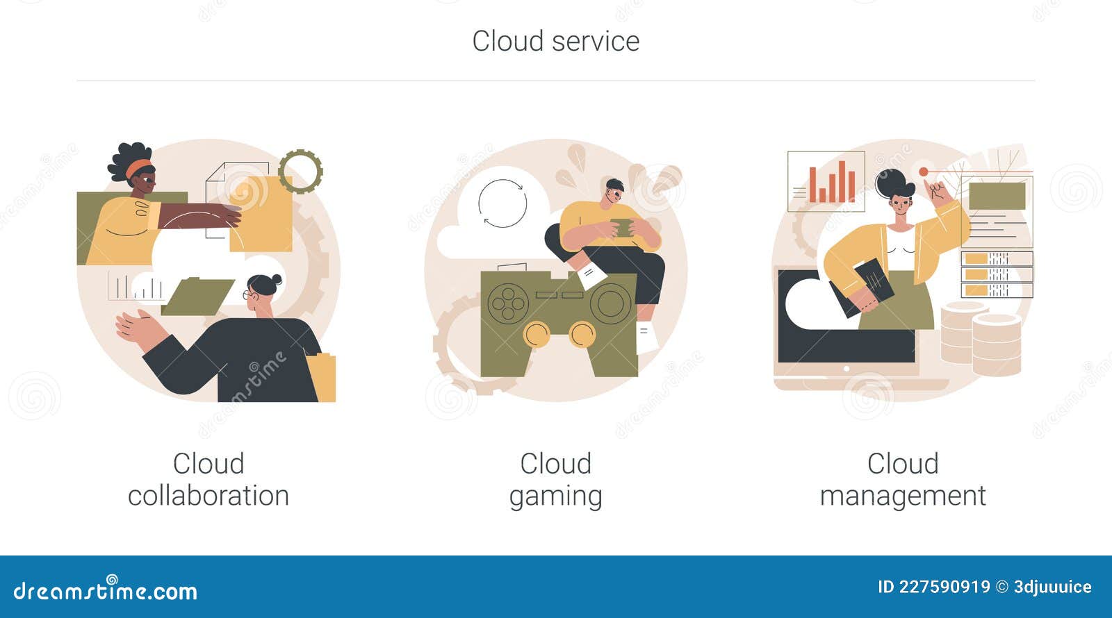 Cloud Service Abstract Concept Vector Illustrations. Stock Vector ...