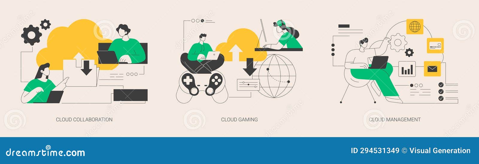 Cloud Service Abstract Concept Vector Illustrations. Stock Vector ...