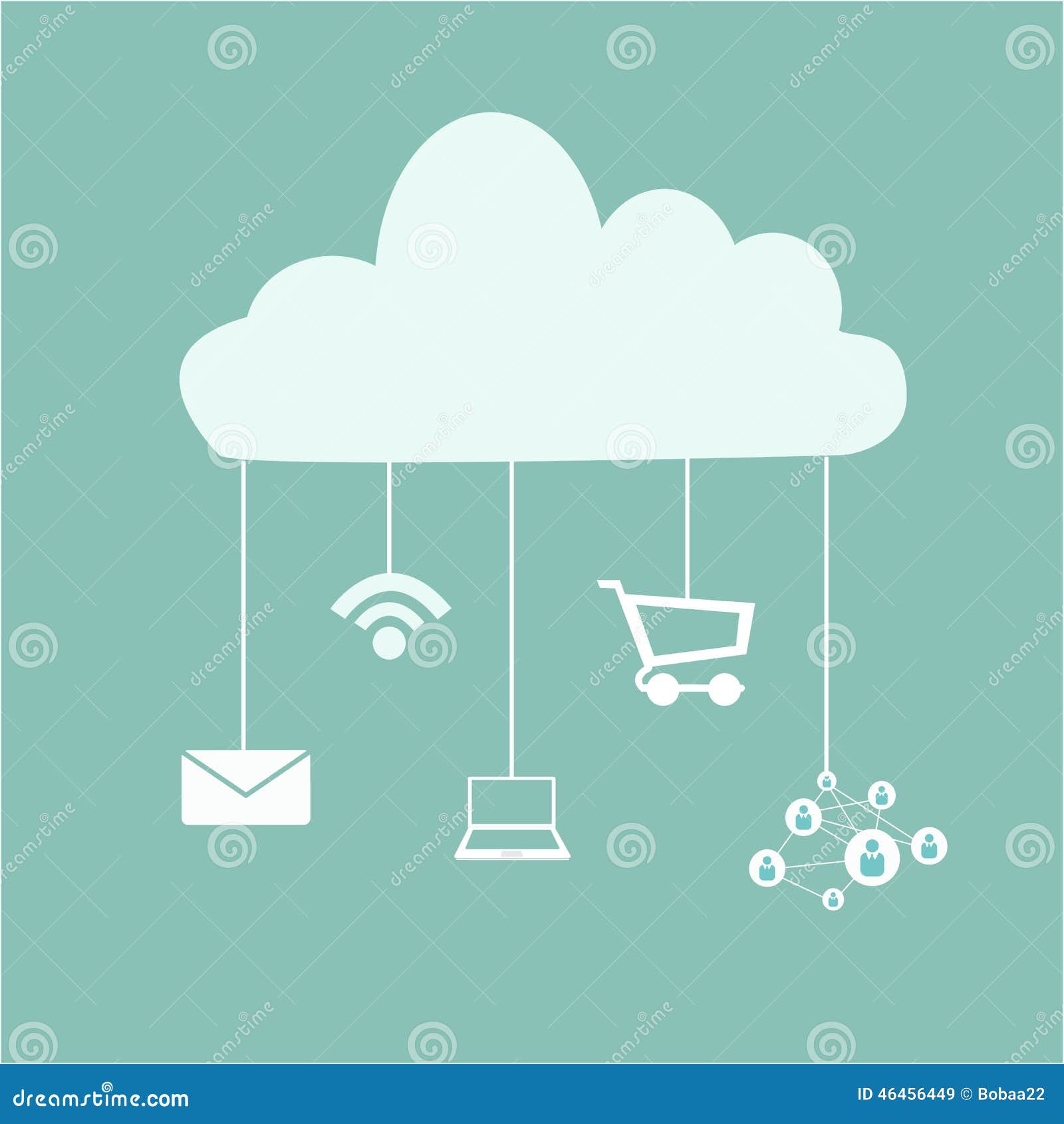The Cloud Service Applications Concept Stock Illustration ...