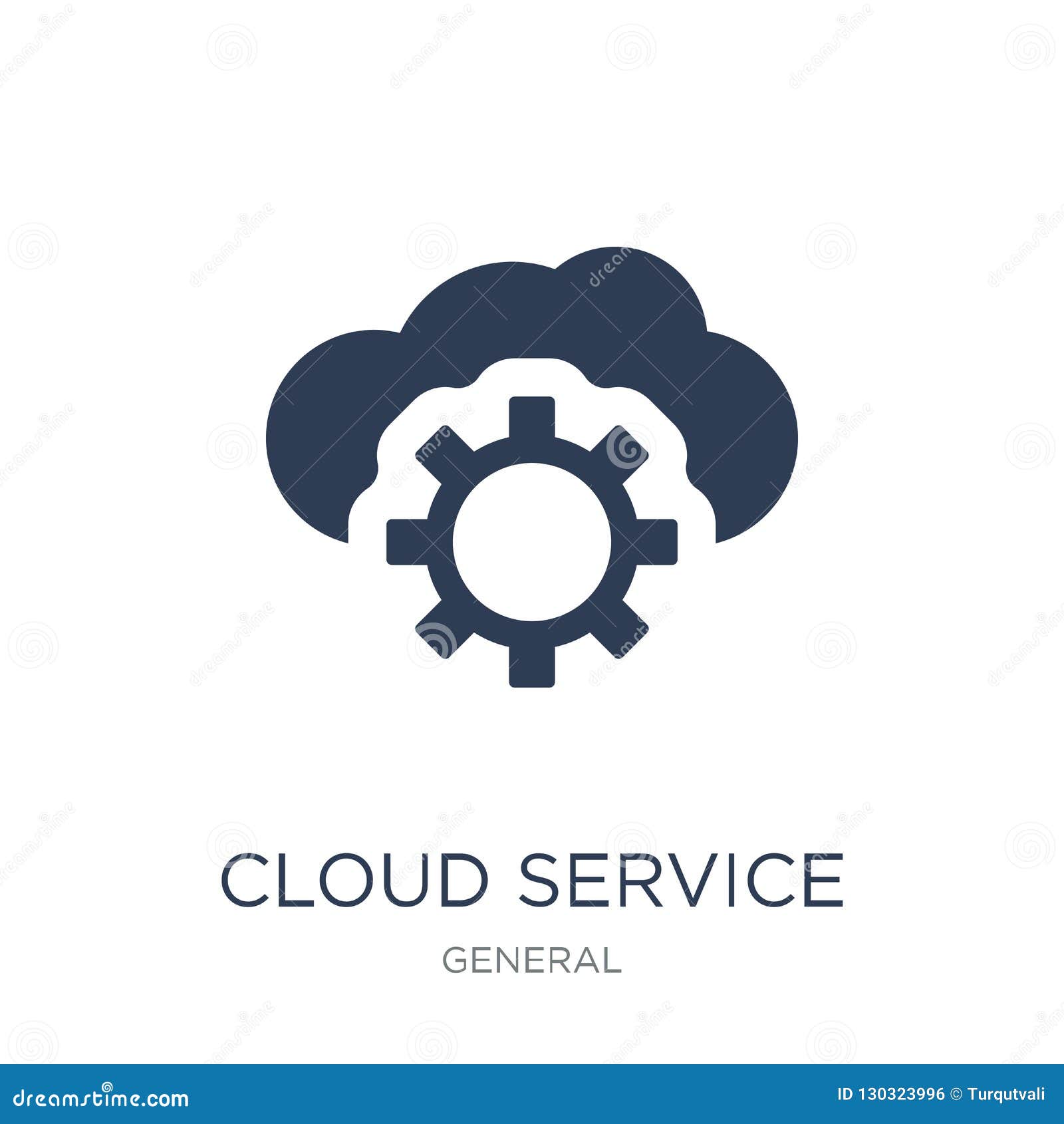 Cloud Service Icon. Trendy Flat Vector Cloud Service Icon on White ...