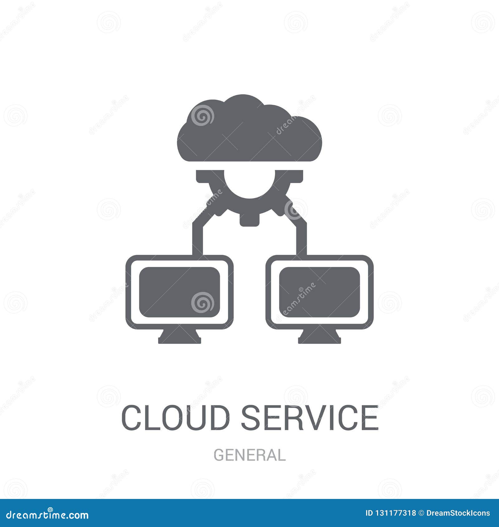 Cloud Service Icon. Trendy Cloud Service Logo Concept on White B Stock ...