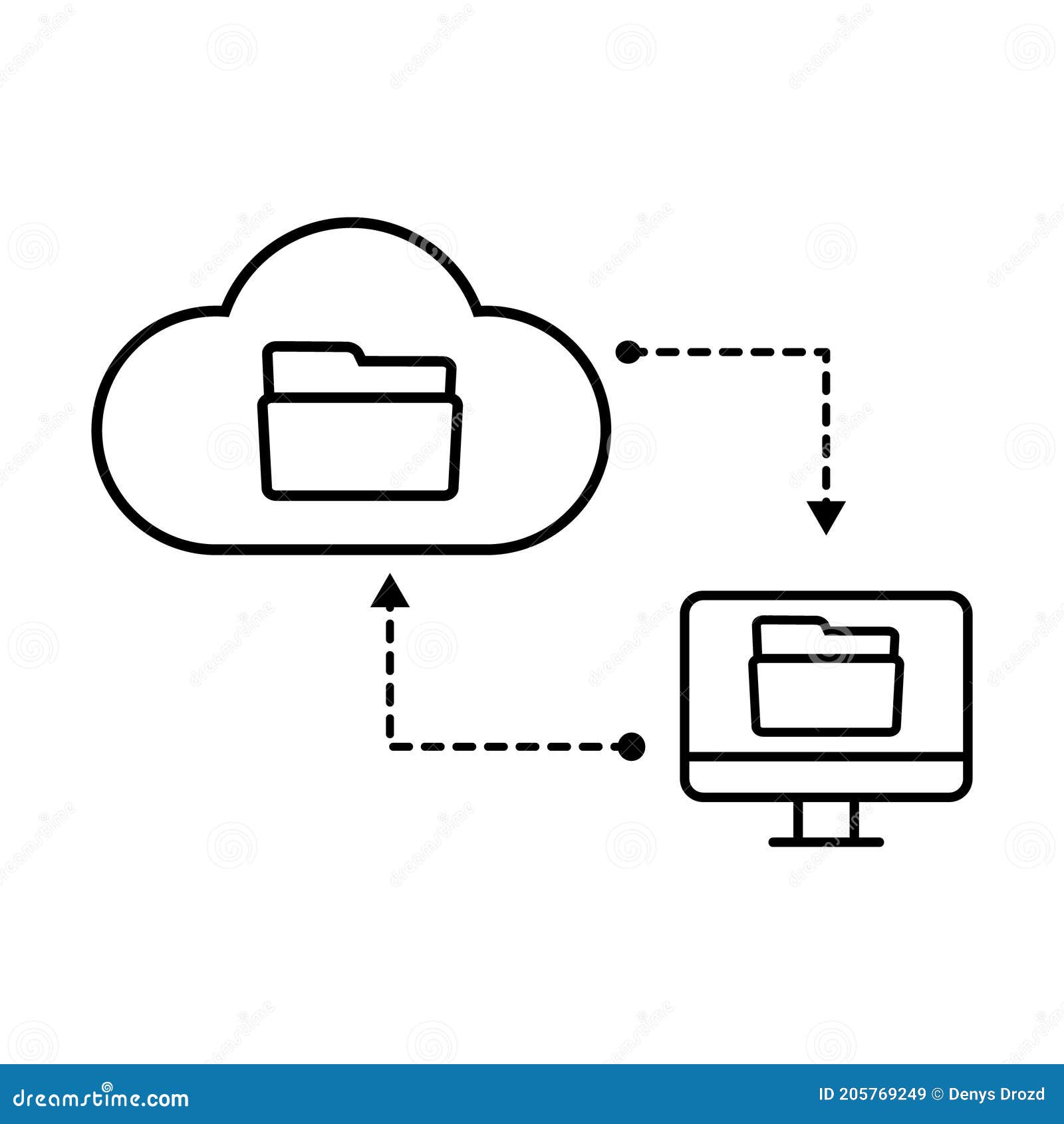 Cloud Service Icon Vector Set. Data Center Illustration Sign Collection ...