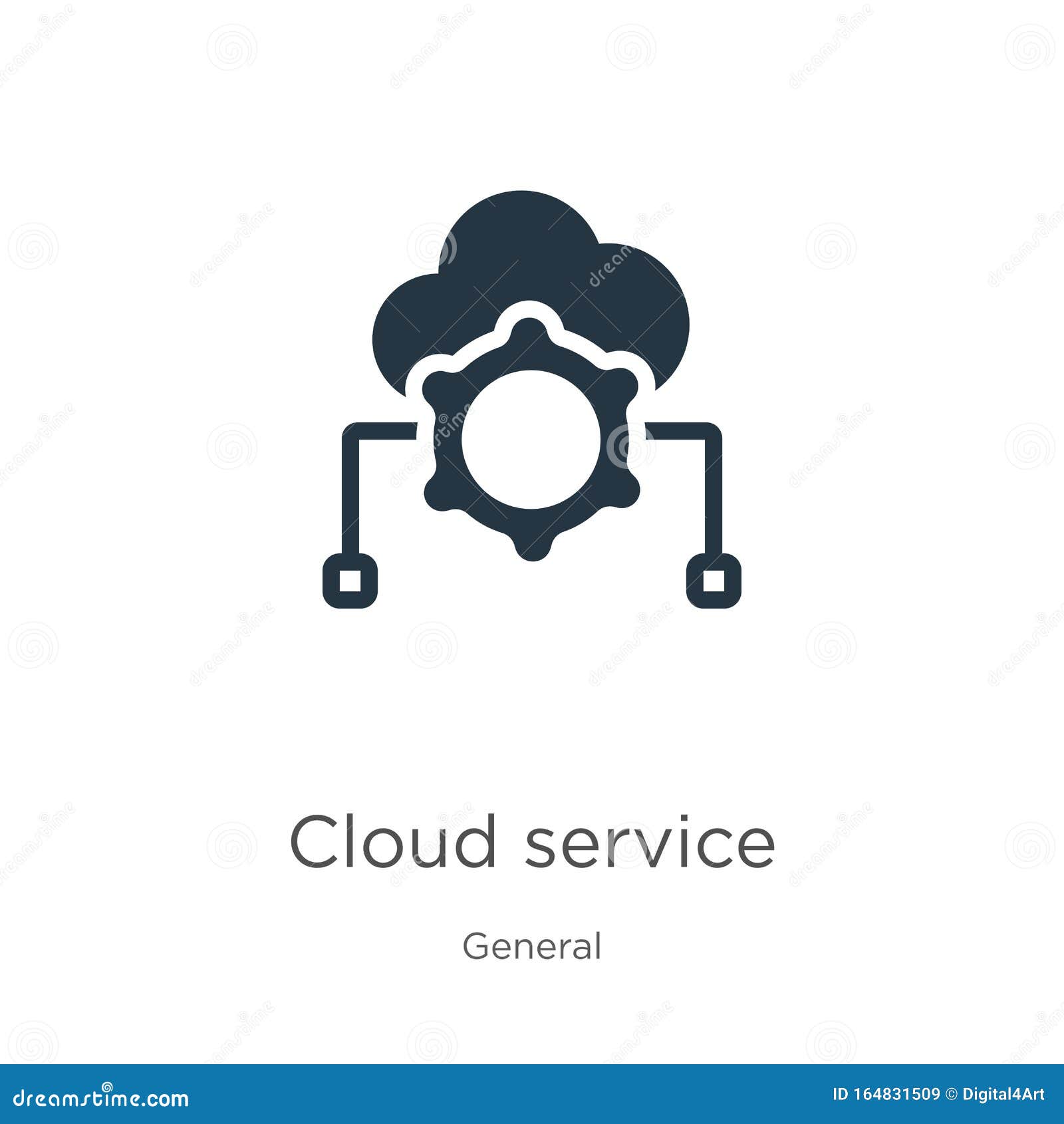 Cloud Service Icon Vector. Trendy Flat Cloud Service Icon from General ...