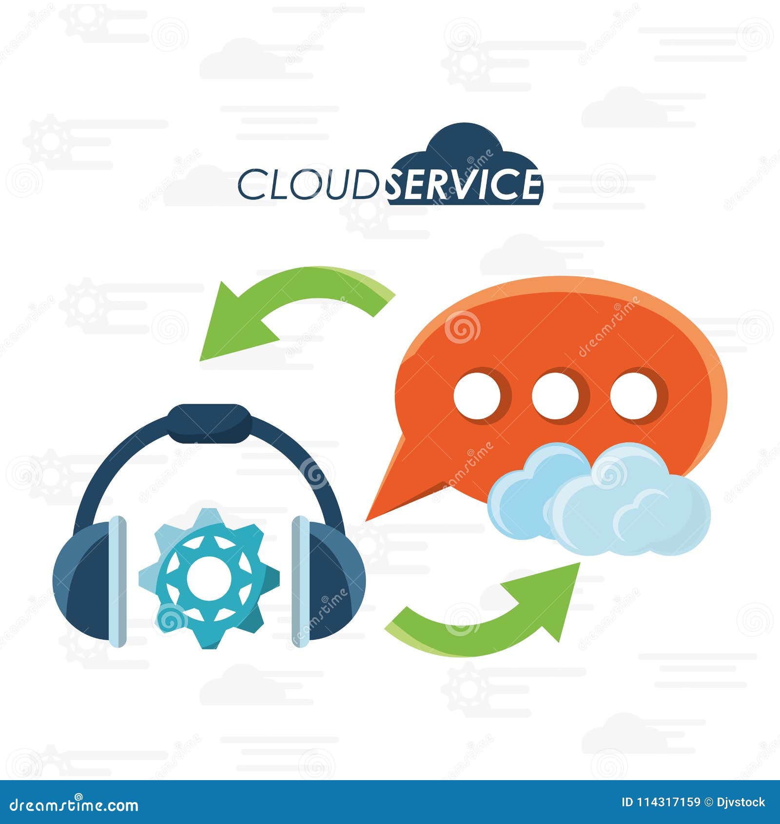 Cloud service design stock vector. Illustration of storage - 114317159