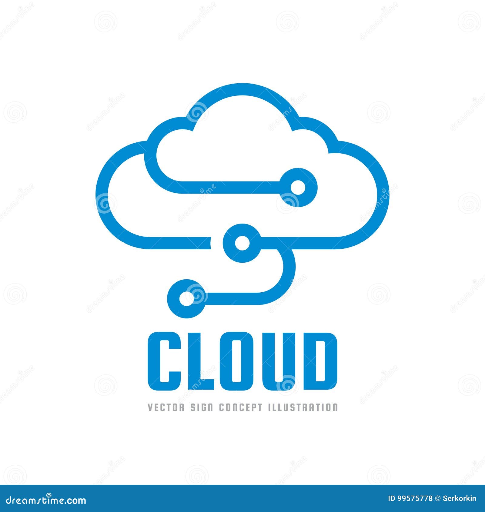 Cloud Service - Vector Logo Template Concept Illustration. Data Storage ... Cloud Service - Vector Logo Template Concept Illustration. Data Storage ...