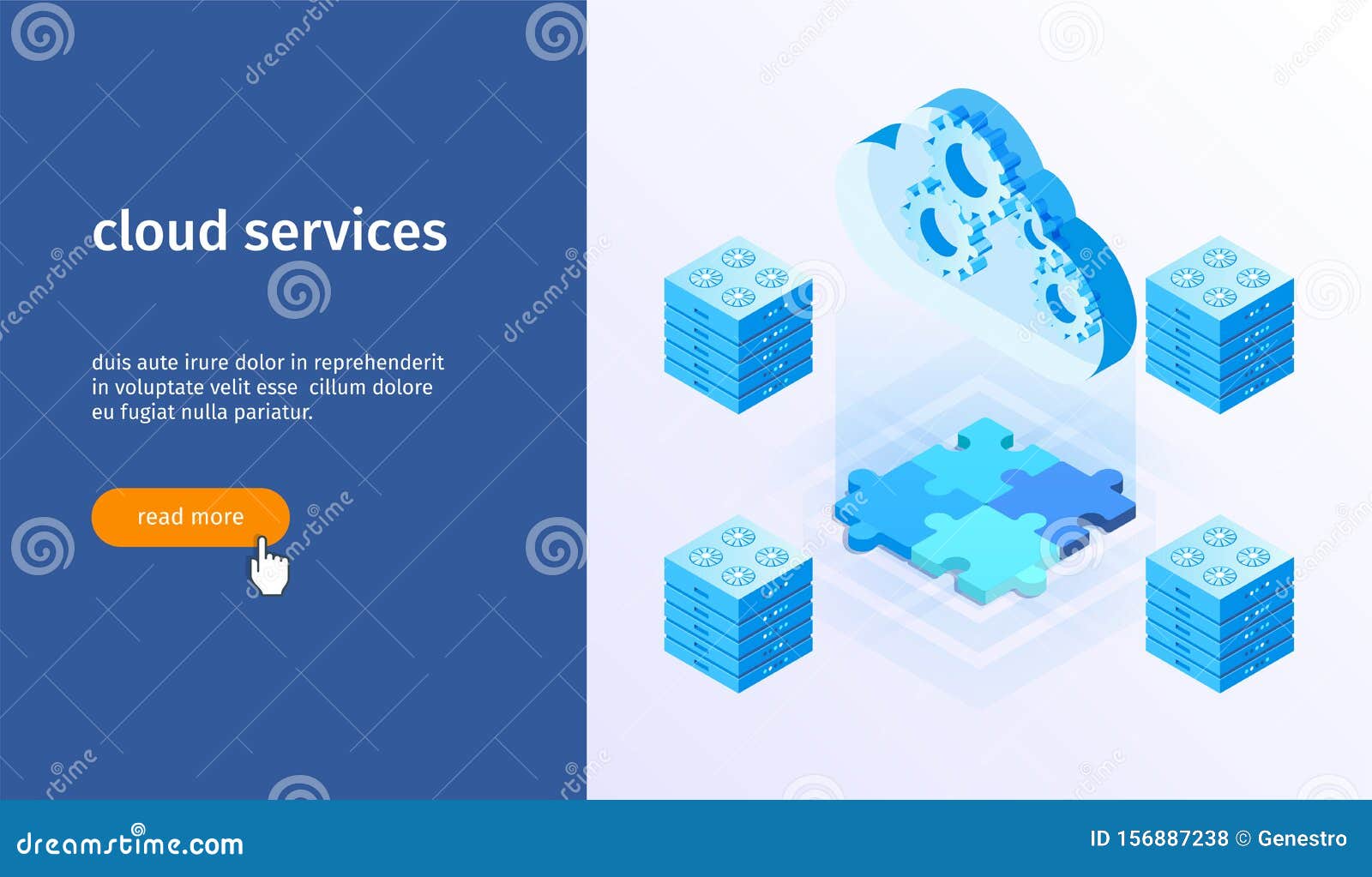 Cloud services banner 05 stock vector. Illustration of information ...