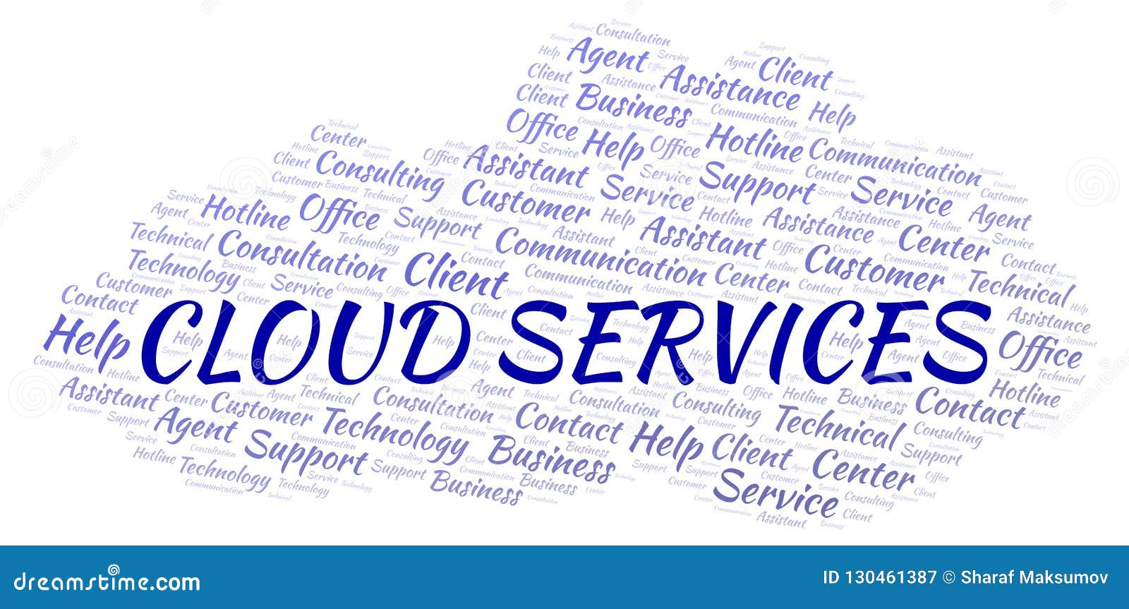 Cloud Services word cloud. stock illustration. Illustration of text ...