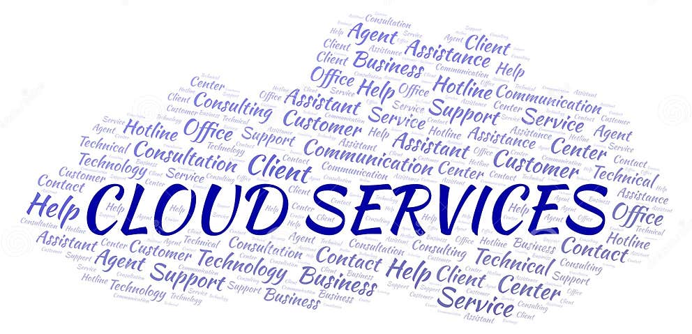 Cloud Services word cloud. stock illustration. Illustration of text ...