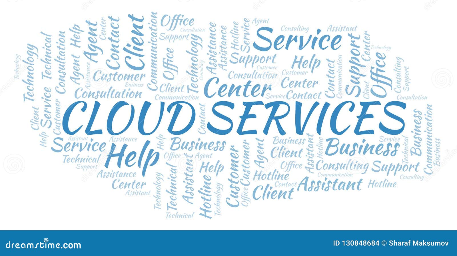 Cloud Services word cloud. stock illustration. Illustration of ...