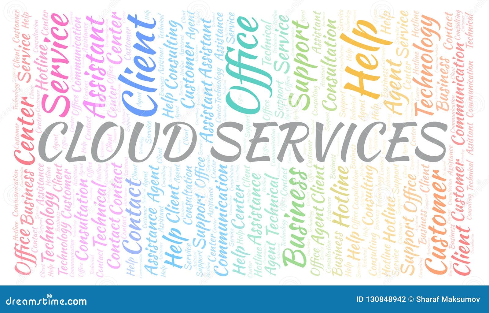 Cloud Services word cloud. stock illustration. Illustration of fonts ...