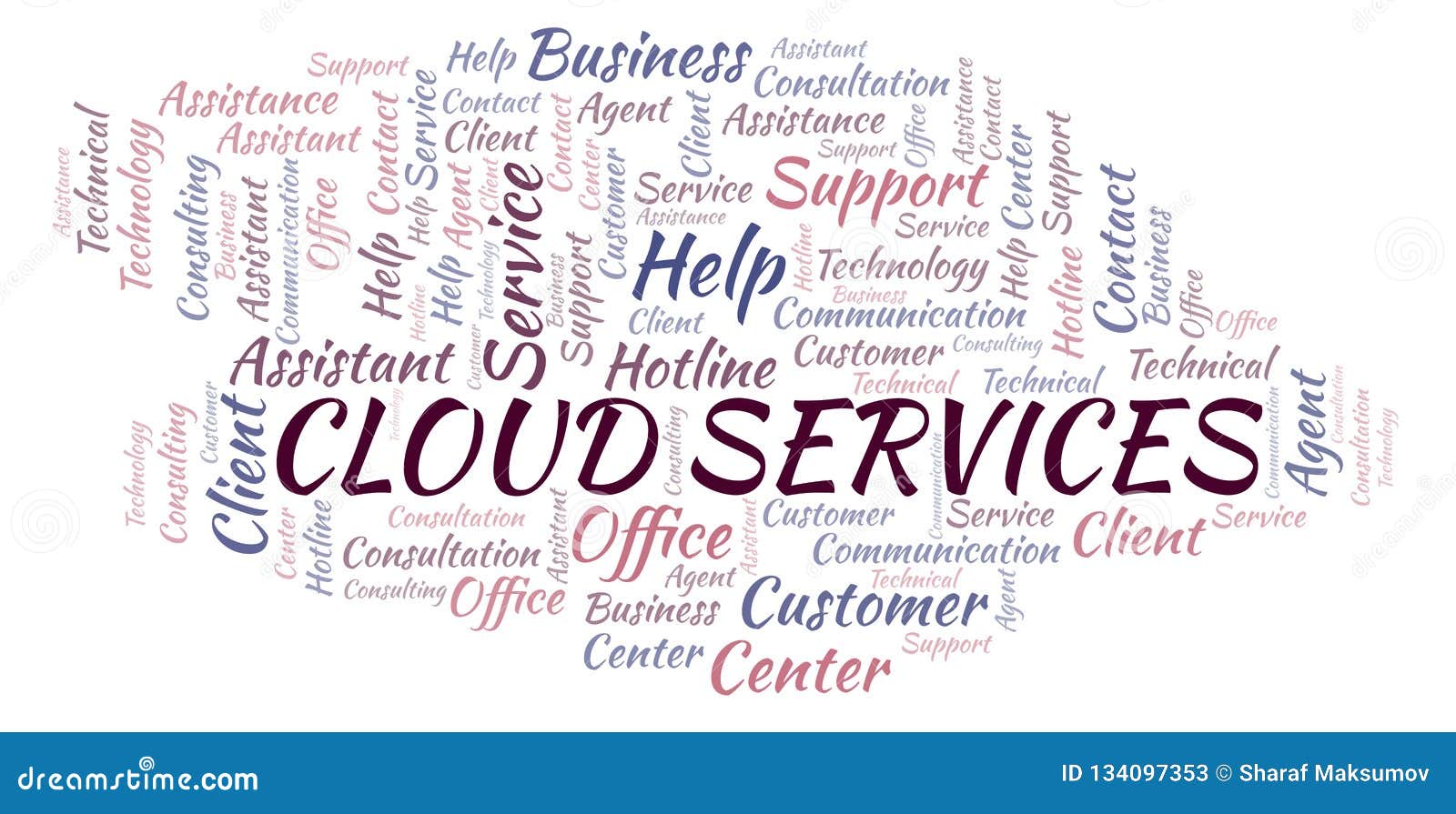 Cloud Services word cloud stock illustration. Illustration of support ...