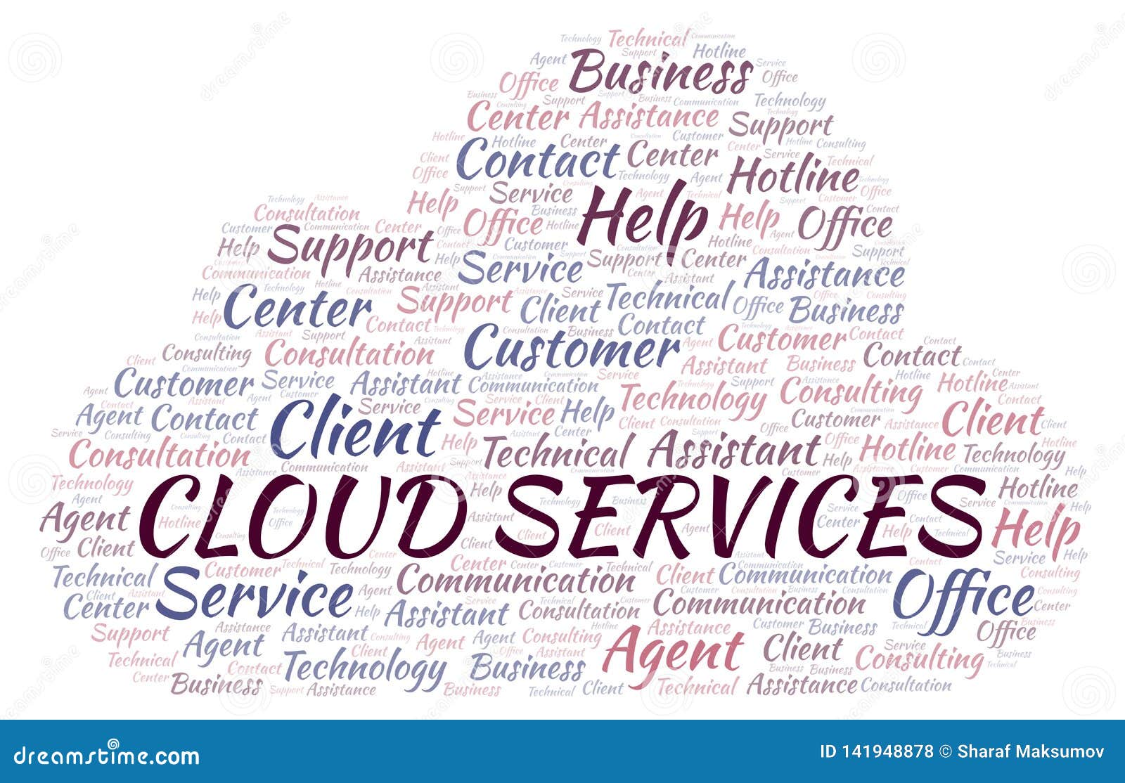 Cloud Services word cloud stock illustration. Illustration of tagcloud - 141948878