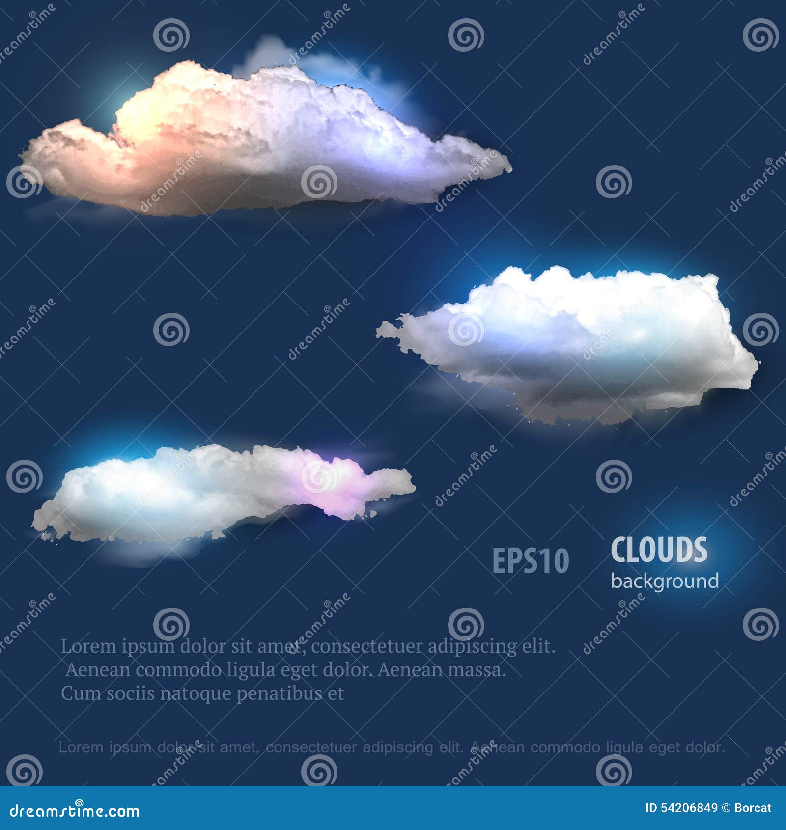 Cloud set for your design stock vector. Illustration of design - 54206849