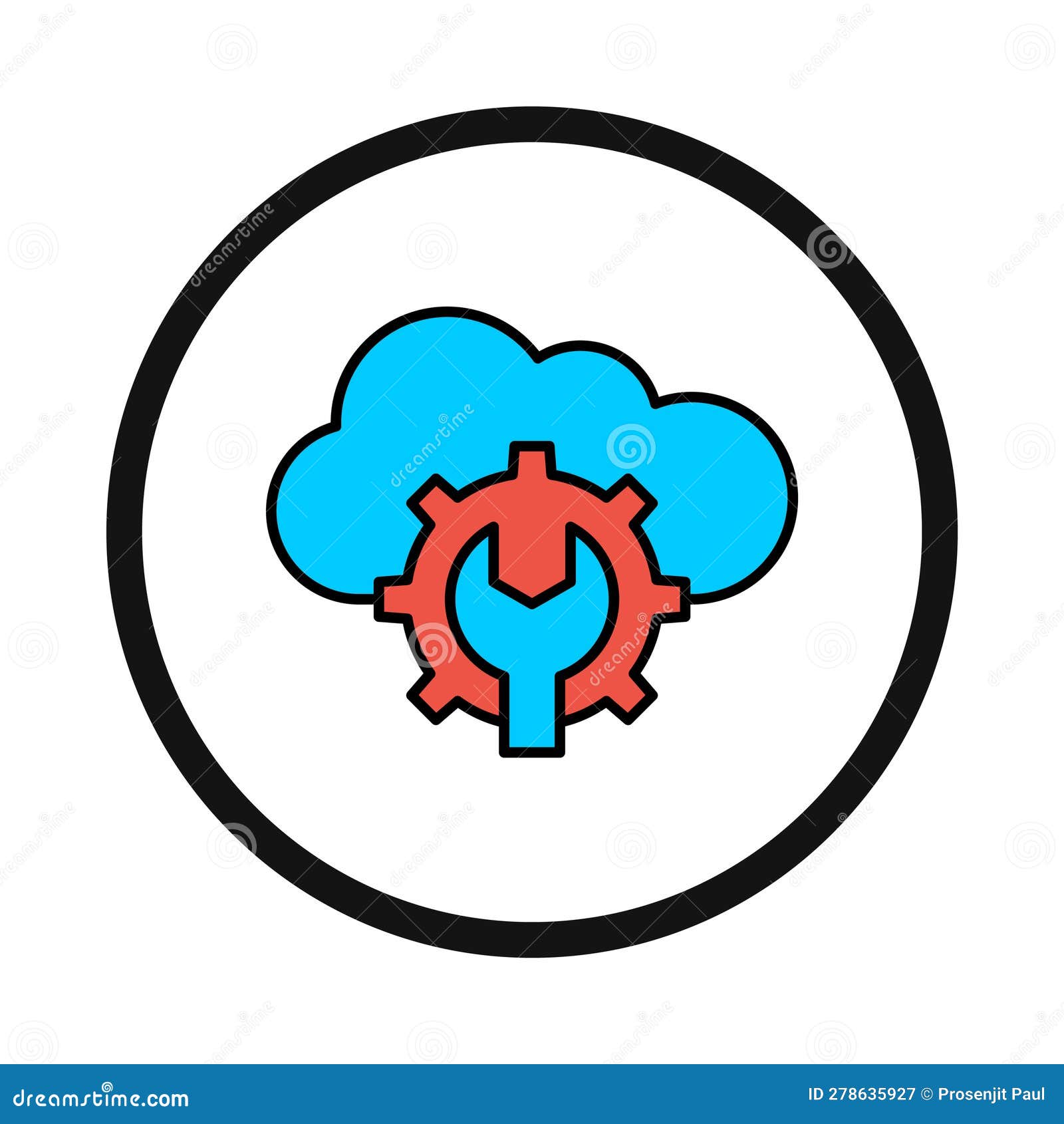 Cloud, Setting, Gear, Maintenance , Cloud Setting Icon Stock Vector ...
