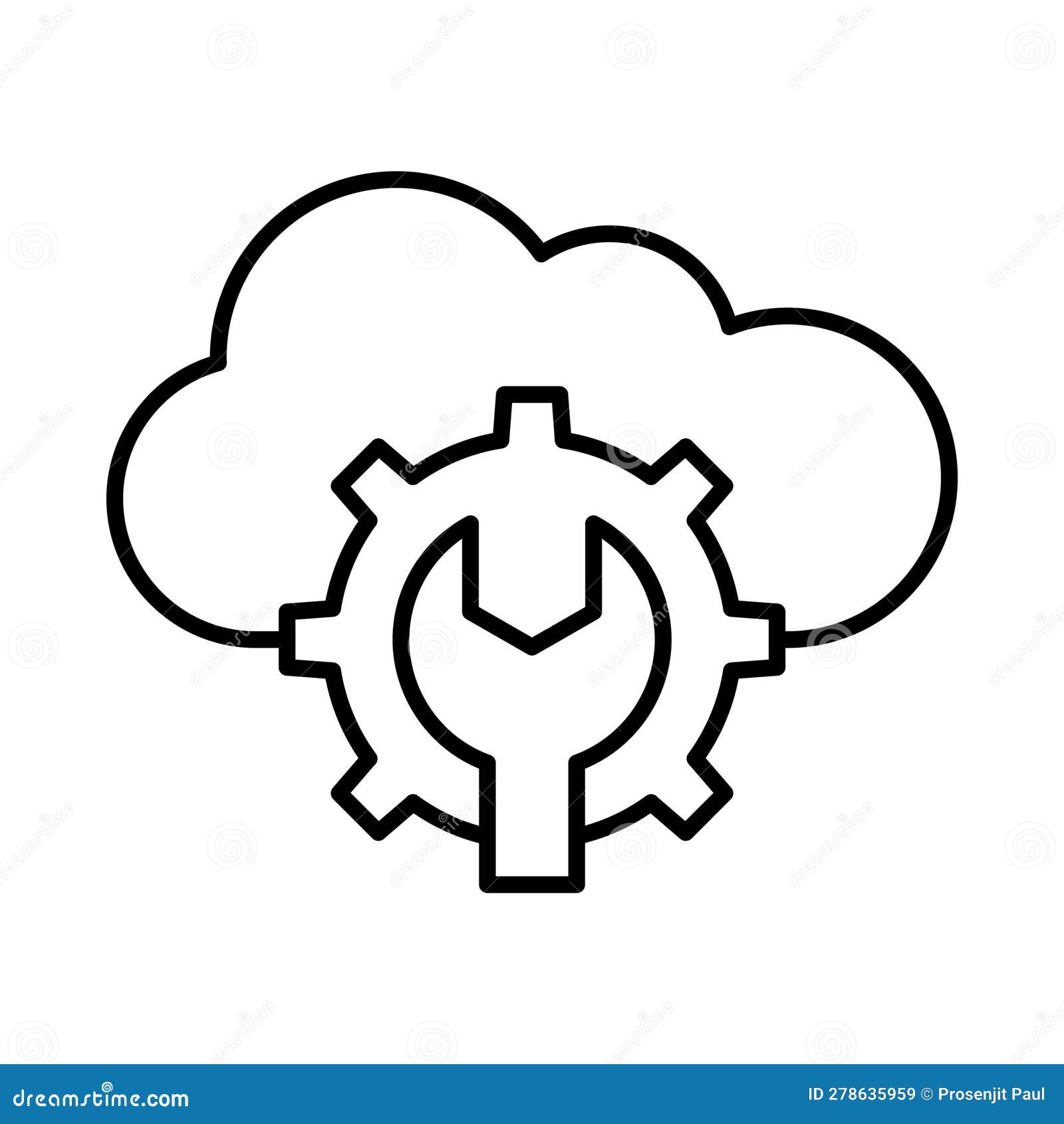 Cloud, Setting, Gear, Maintenance , Cloud Setting Icon Stock Vector - Illustration of software ...
