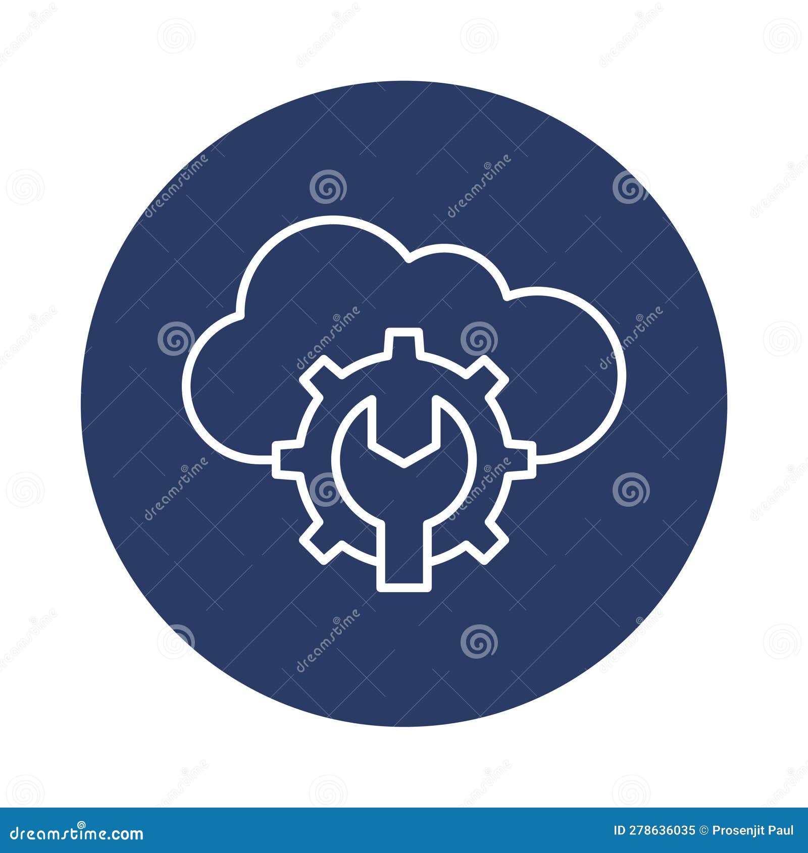 Cloud, Setting, Gear, Maintenance , Cloud Setting Icon Stock Vector - Illustration of ...