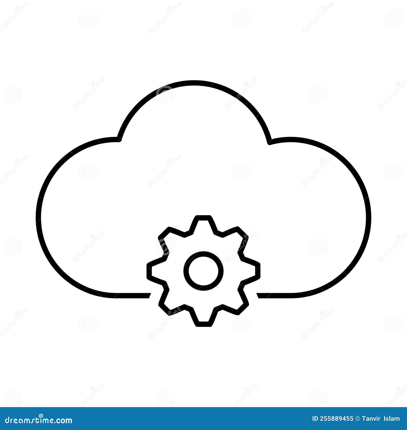 Cloud Setting Icon stock illustration. Illustration of meticulously ...