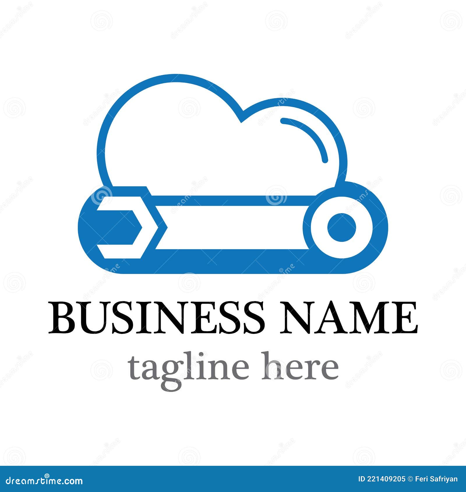 Cloud setting logo stock vector. Illustration of business - 221409205