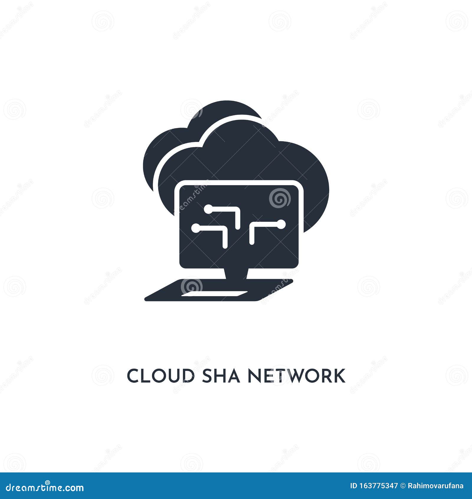 Cloud Sha Network Icon. Simple Element Illustration. Isolated Trendy ...