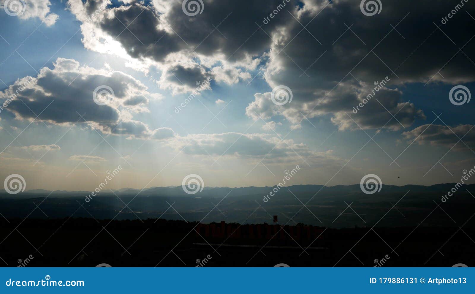 Cloud Shading Sunlight Beautiful Evening Sunset Stock Image - Image of ...