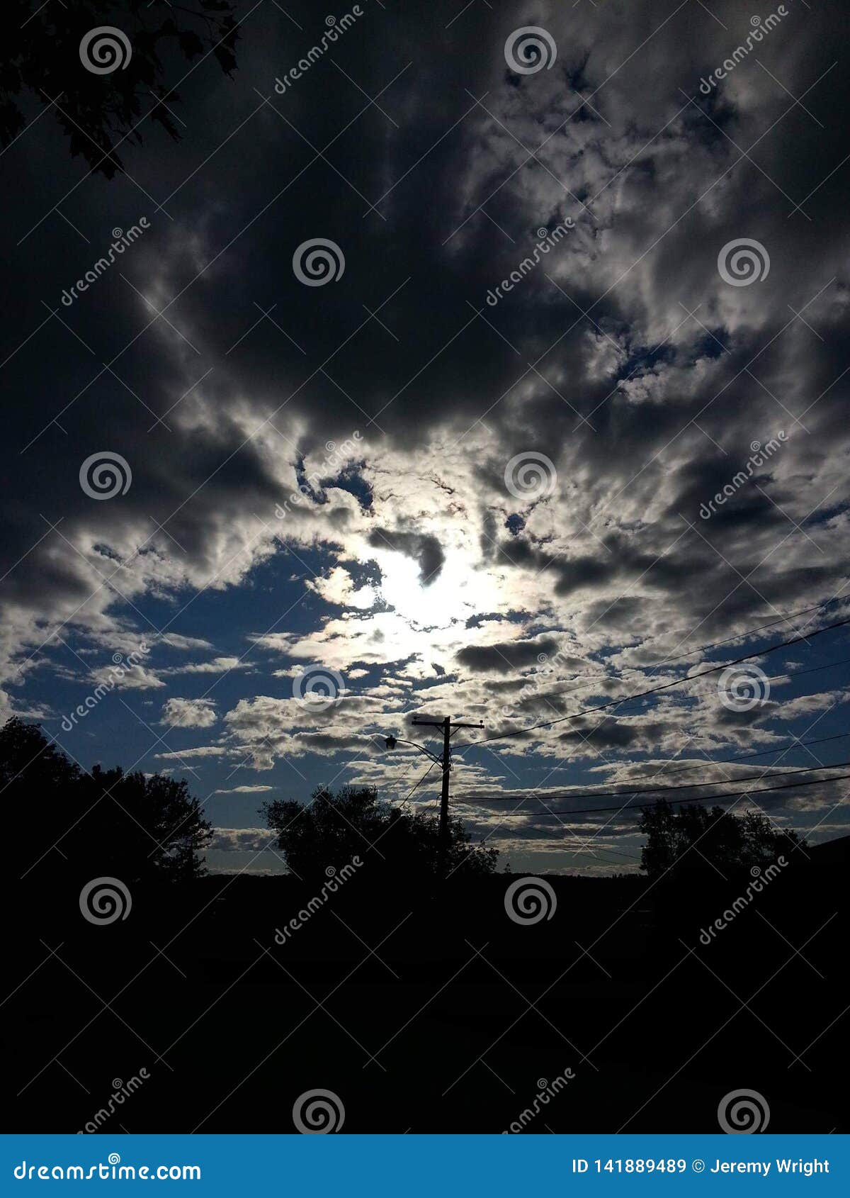 Cloud shadows sunset sky stock image. Image of windy - 141889489