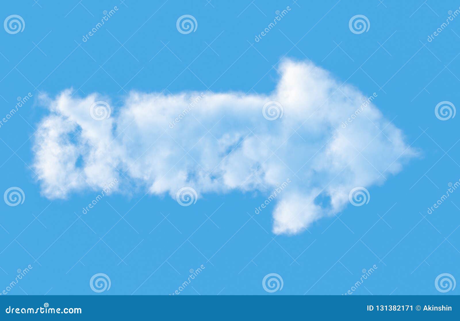 Cloud in Shape of Arrow Against the Blue Sky Stock Illustration ...