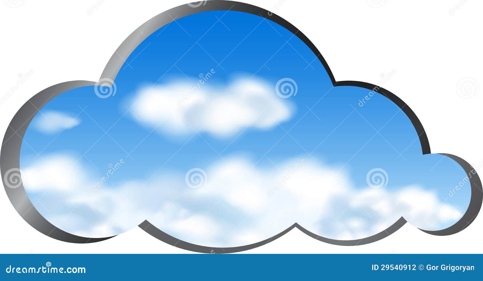 Cloud Shape Cut Out from Metal Stock Vector - Illustration of clouds ...