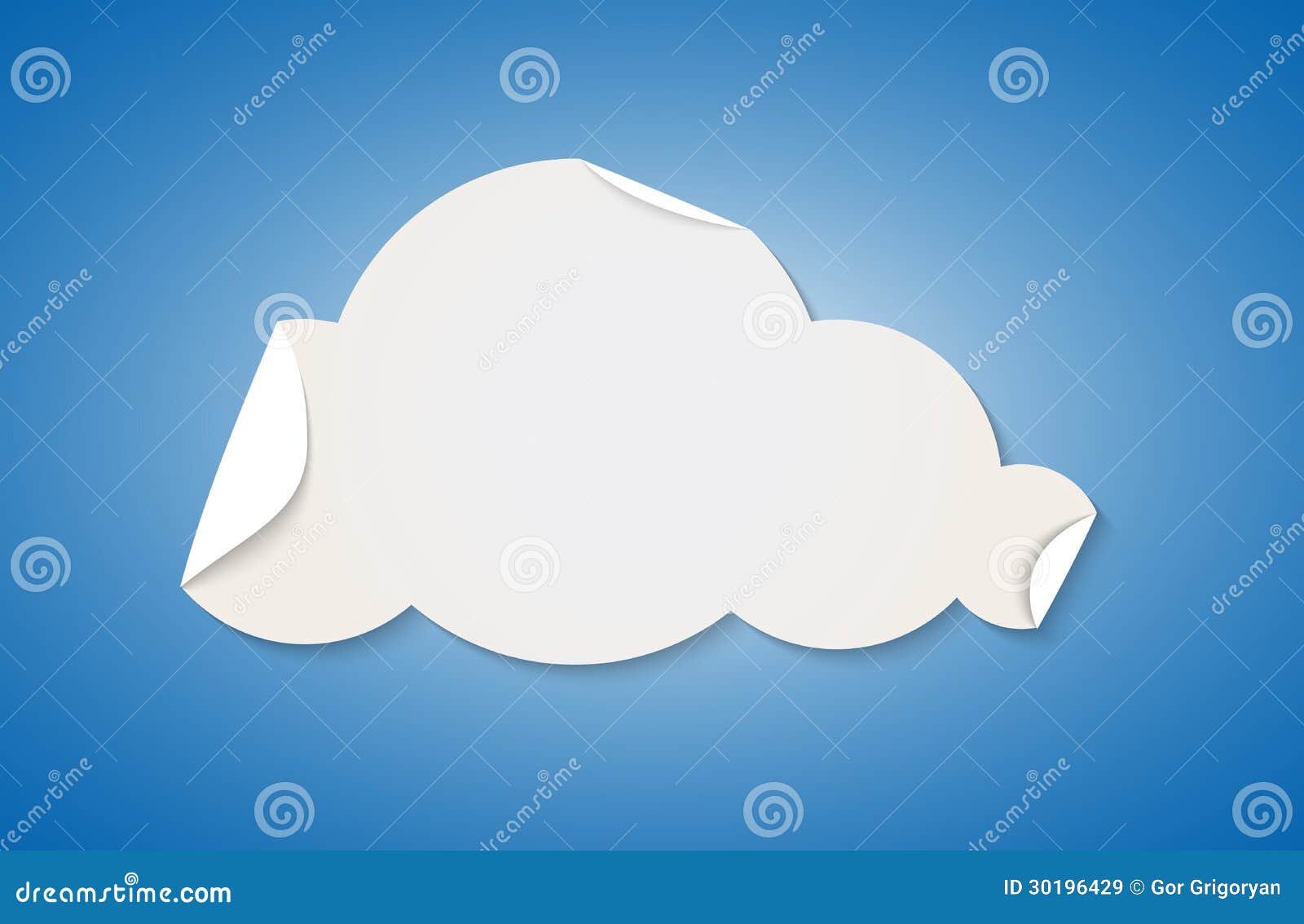 Cloud Shape Cut by White Folded Paper Stock Vector - Illustration of ...