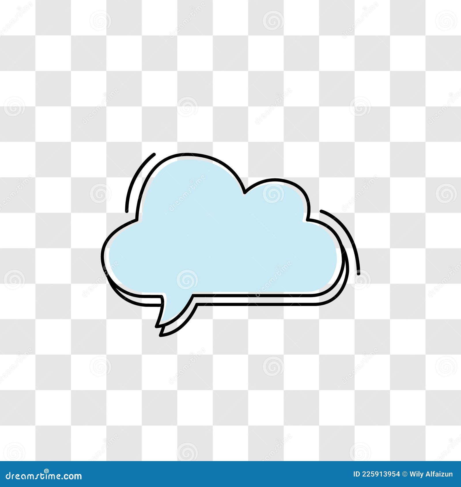 Cloud Shape of Cute Dialogue Box Stock Vector - Illustration of graphic ...