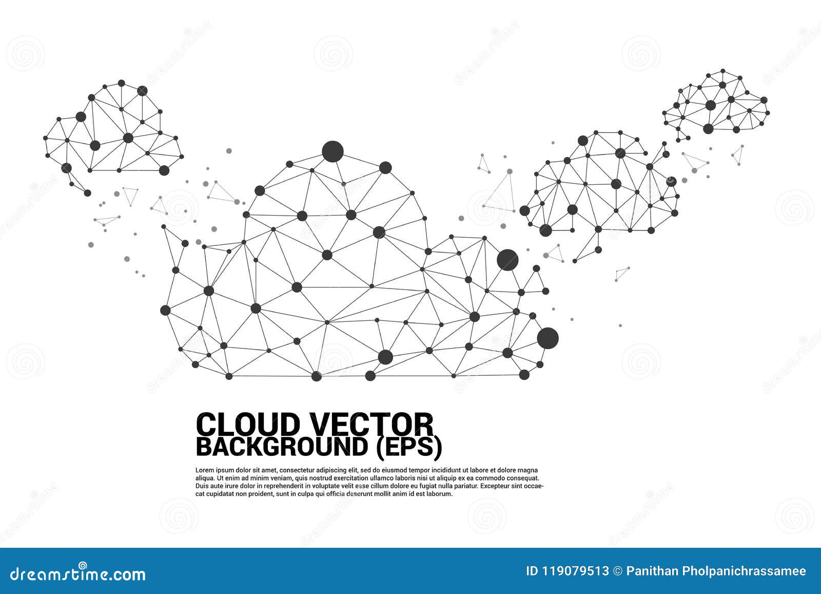 Cloud Computing Network Concept Polygon Dot Connected Line : Concept of ... Cloud Computing Network Concept Polygon Dot Connected Line : Concept of ...