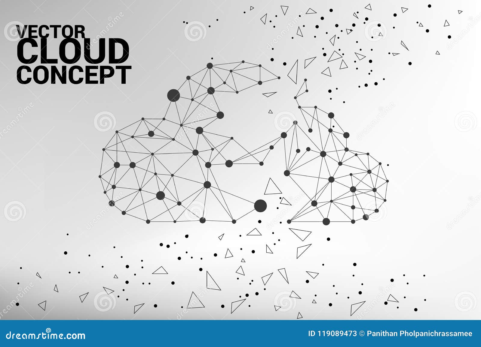 Cloud Computing Network Concept Polygon Dot Connected Line : Concept of ... Cloud Computing Network Concept Polygon Dot Connected Line : Concept of ...
