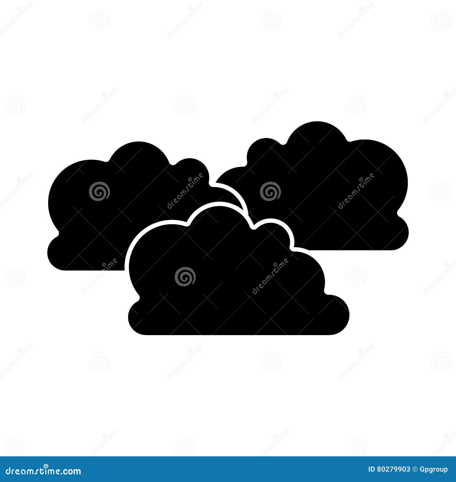 Cloud shape icon stock vector. Illustration of icon, weather - 80279903