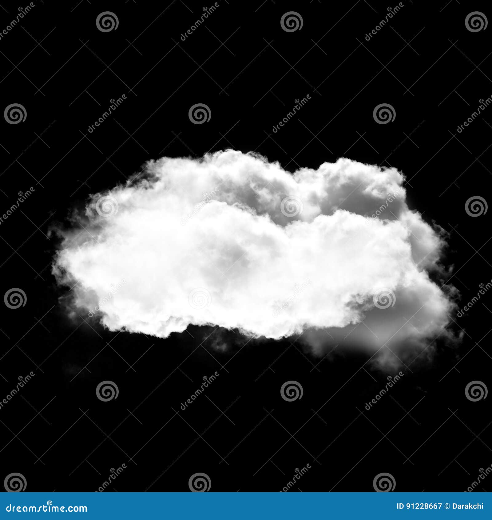 Cloud Shape Isolated Over Solid White Background Stock Illustration ...