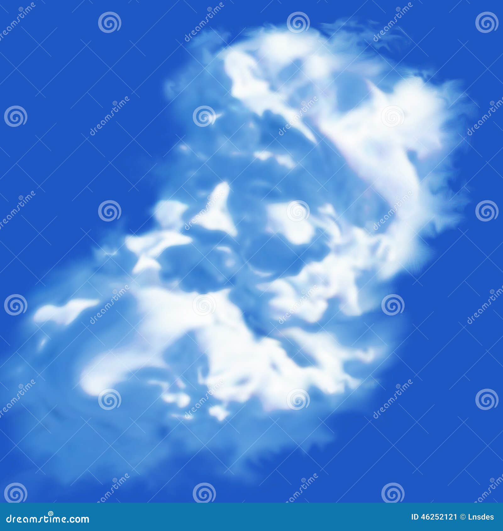 Cloud in the Shape of Santa Claus Stock Illustration - Illustration of ...
