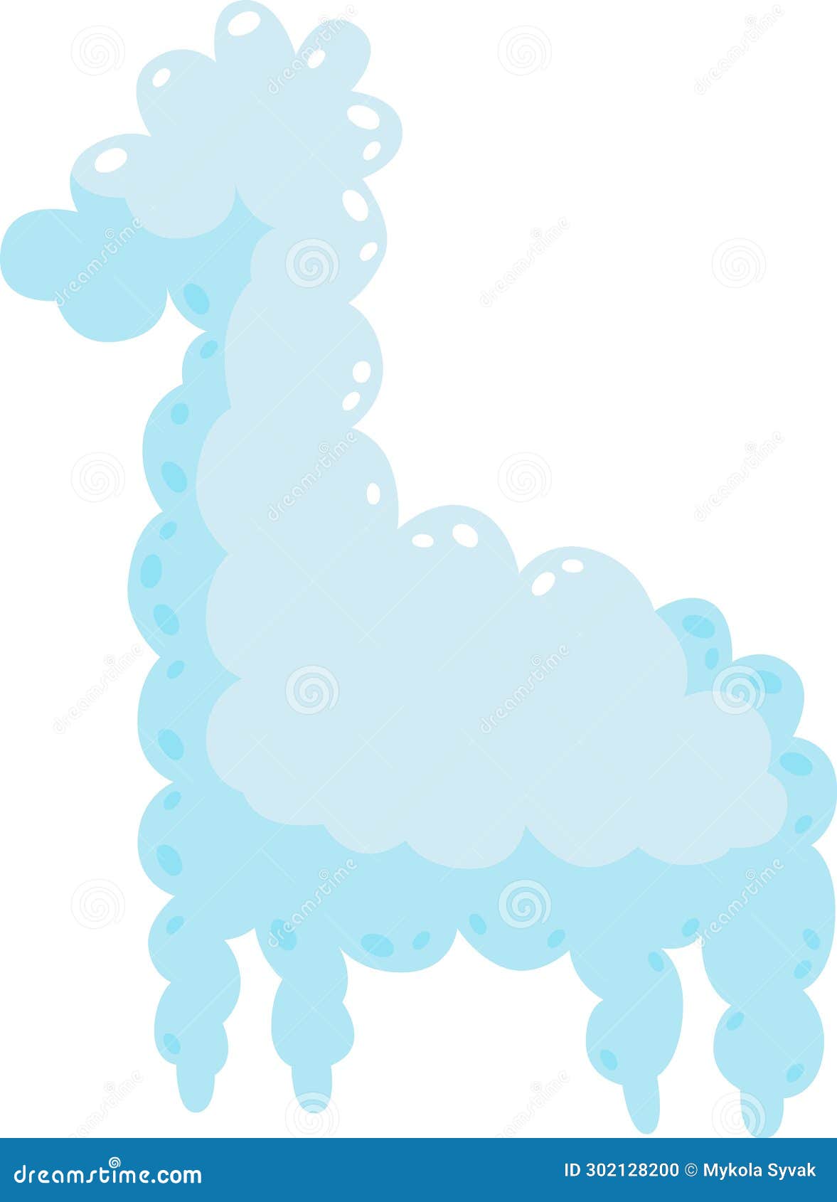 Cloud Shape Sheep stock vector. Illustration of drawing - 302128200