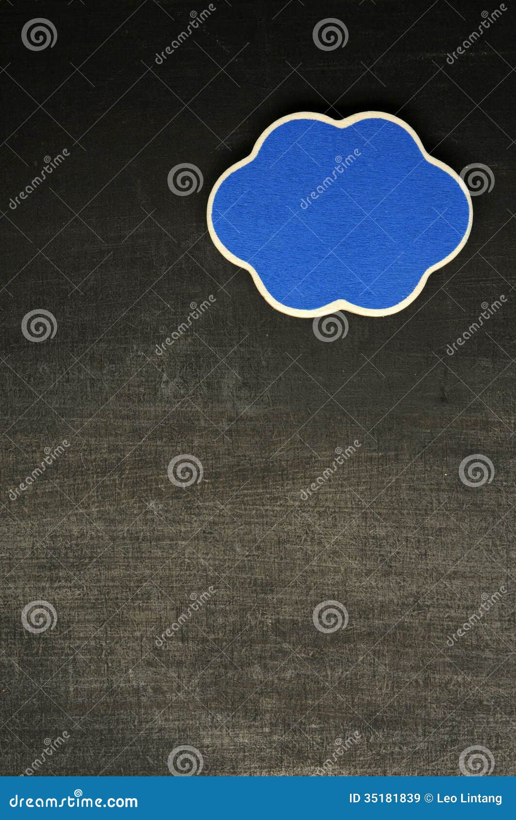 Cloud Shape Sign on the Chalkboard Stock Image - Image of signpost ...