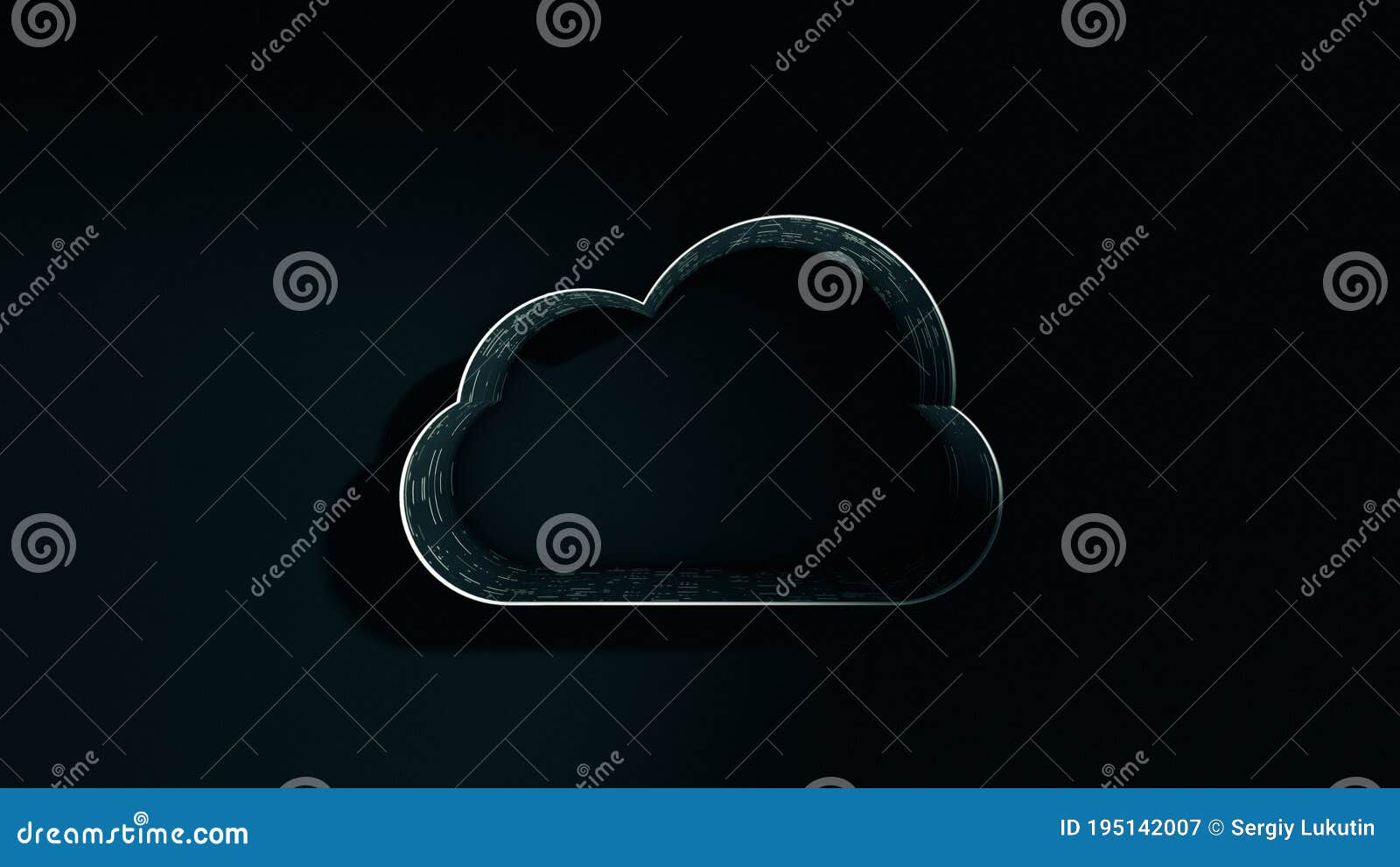 Cloud Shape Symbol of Cloud Technology Stock Image - Image of computing ...