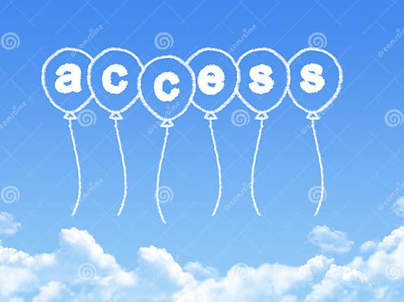 Cloud Shaped As Access Message Stock Illustration - Illustration of ...