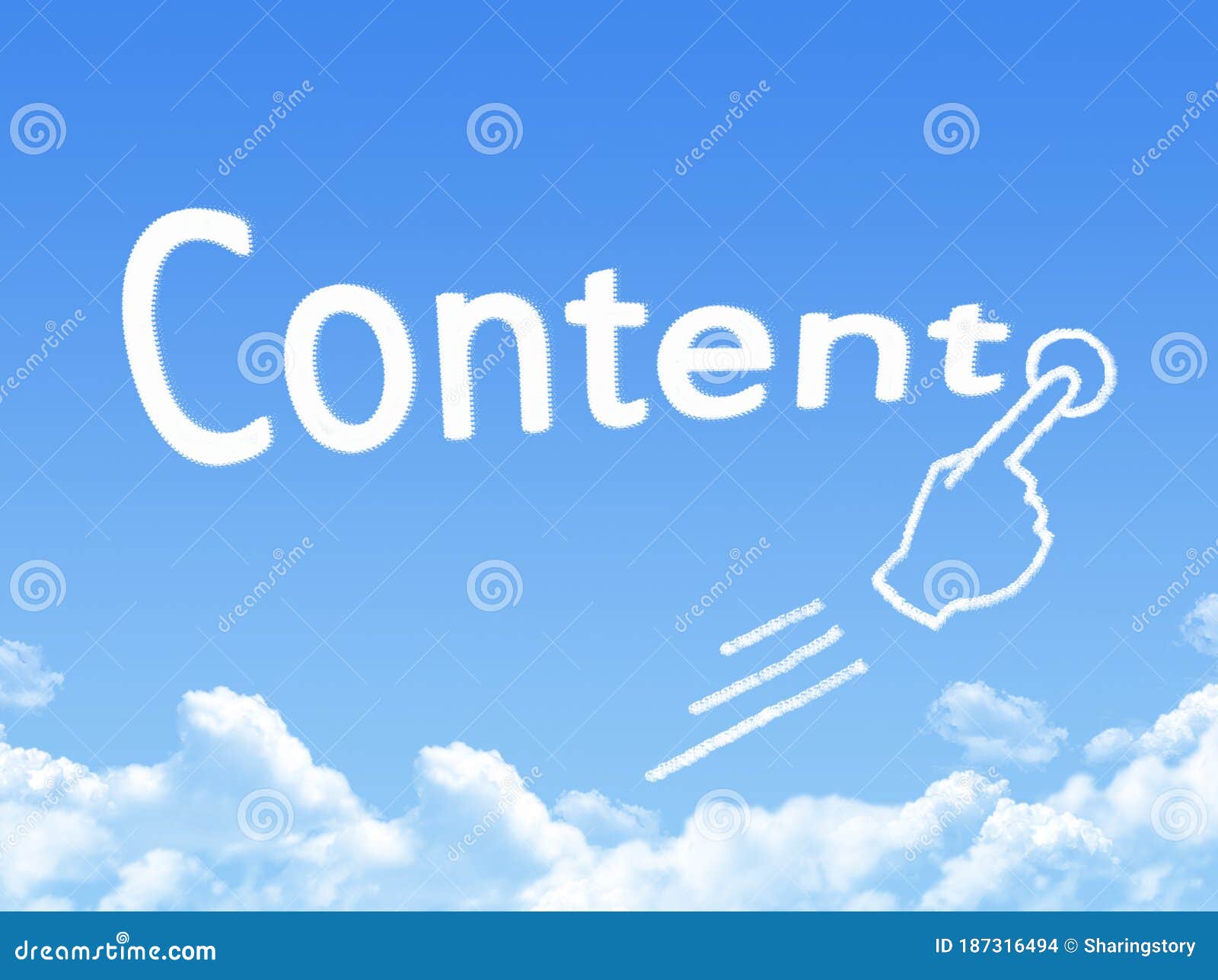 Cloud Shaped As Content Message Stock Illustration - Illustration of ...
