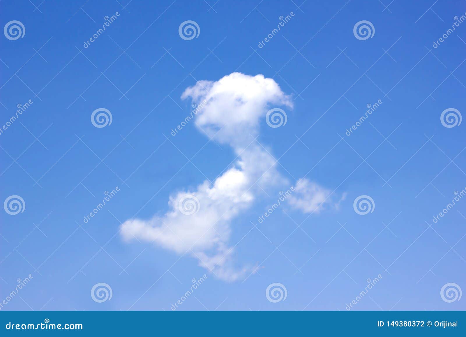 The Cloud is Shaped As a Dog on Blue Sky Background Stock Photo - Image ...