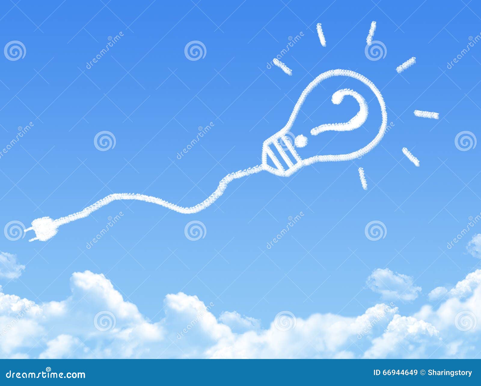 Cloud Shaped As Idea Concept Stock Illustration - Illustration of ...