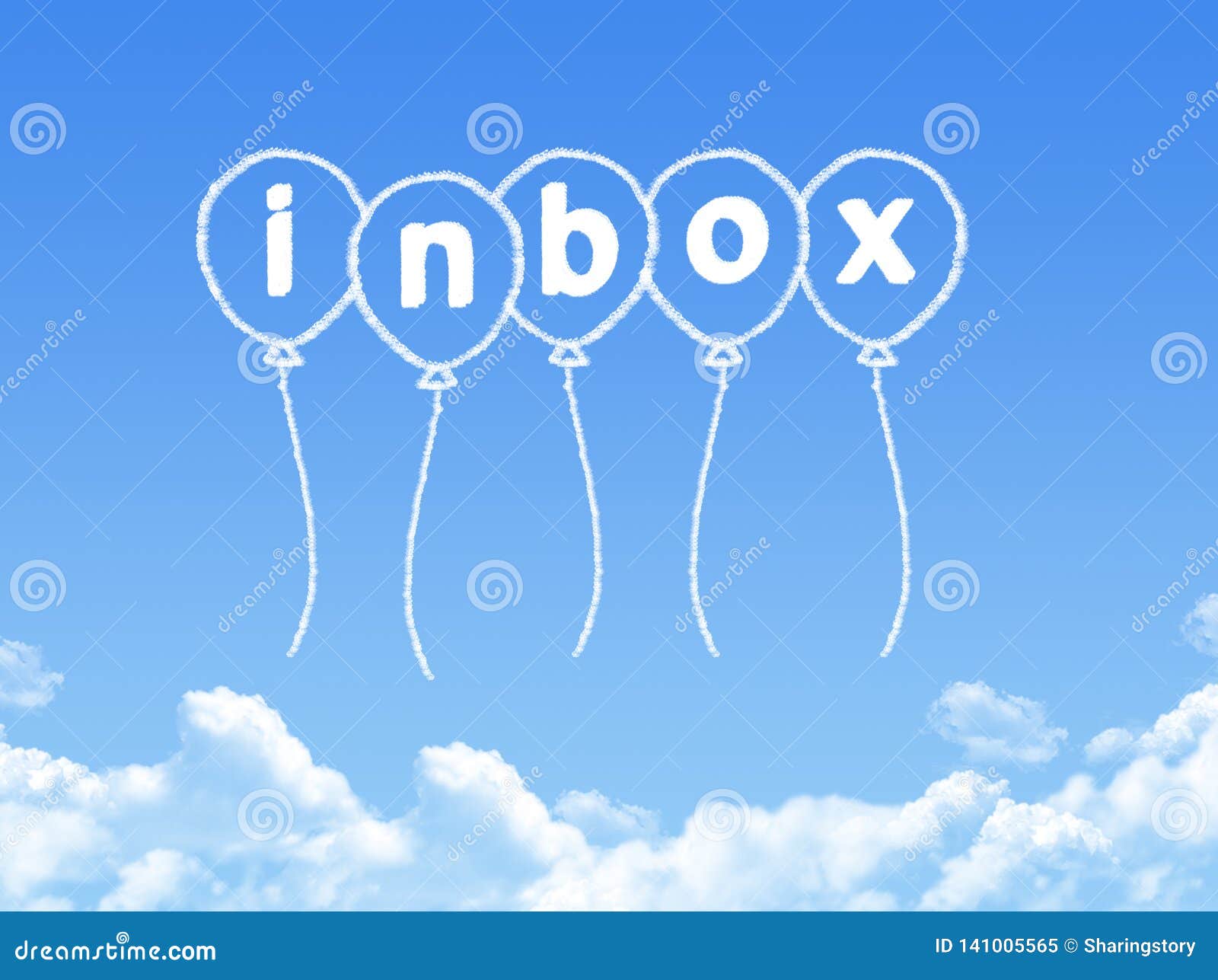 Cloud Shaped As Inbox Message Stock Illustration - Illustration of ...