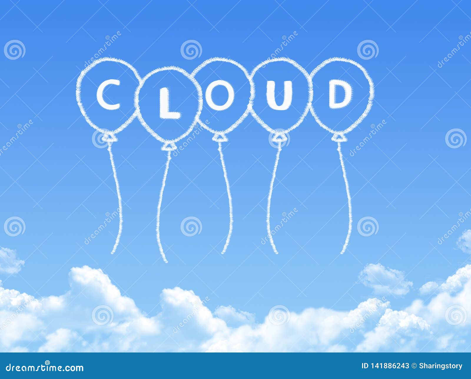 Cloud Shaped As Cloud Message Stock Illustration - Illustration of ...
