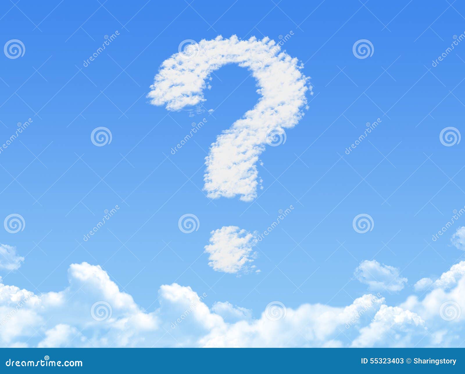 Cloud shaped as Question stock illustration. Illustration of freedom ...