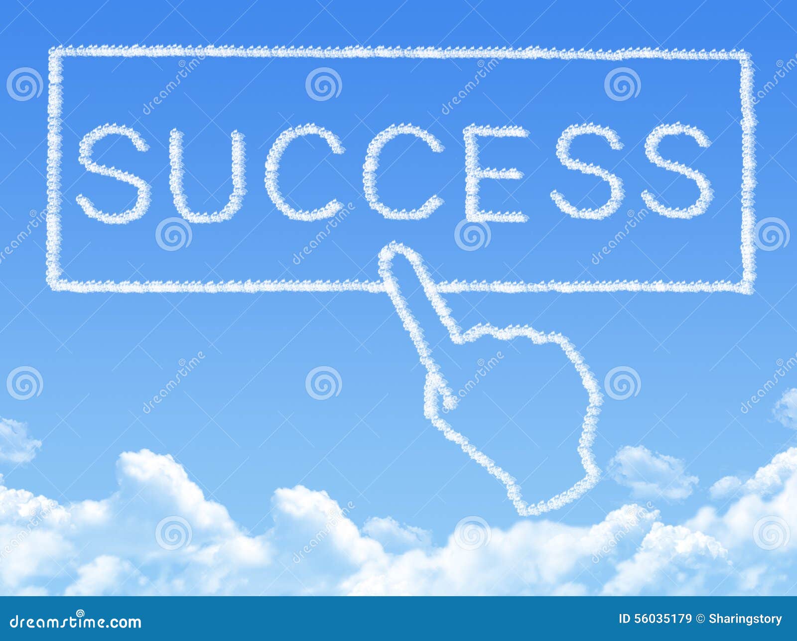 Cloud Shaped As Success Message Stock Illustration - Illustration of ...